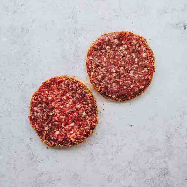 Pepper Crusted Beef Burgers 2 Pack 340g – Worzals
